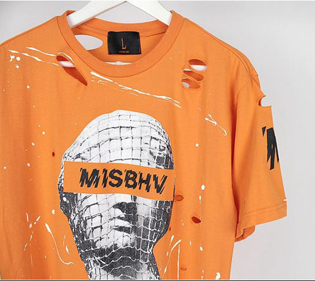 Fashion Personality design Hole effect  t-shirt for young men supplier