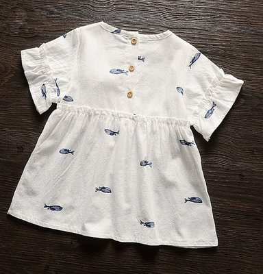 100%cotton voile baby short sleeve dress supplier