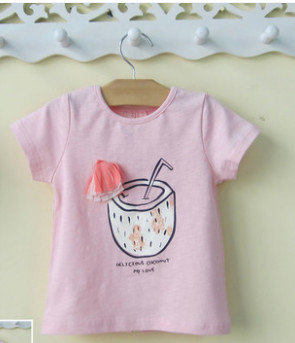 3-6Y gril's  short sleeve fashion T-shirt supplier
