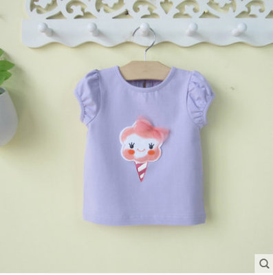 3-6Y gril's  short sleeve fashion T-shirt supplier