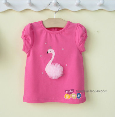 3-6Y gril's  short sleeve fashion T-shirt supplier