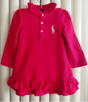1 to 6year stand collar long  dress  Fashion polo skirt supplier