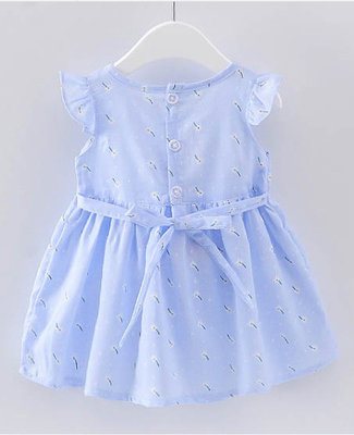 Grils Lovely round collar bowknot falbala pleated dress supplier