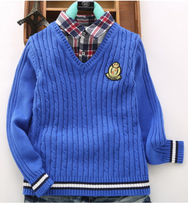 Childern keep wram Shirt collar sweater supplier