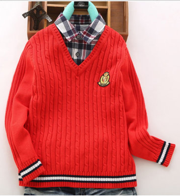 Childern keep wram Shirt collar sweater supplier