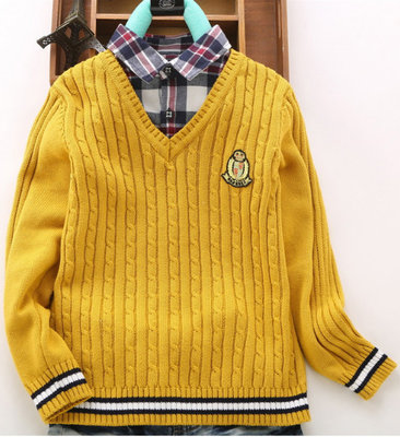 Childern keep wram Shirt collar sweater supplier