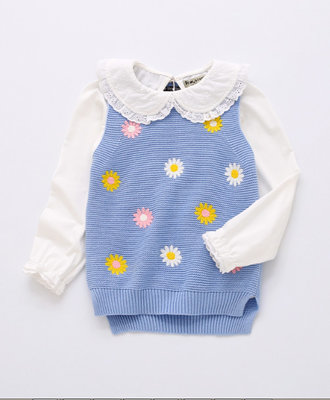 Childern fshion sweater vest knitting wear supplier