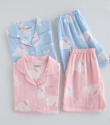 women  summer fashion   pajamas,  Cardigan  printing short sleeve  leisurewear supplier