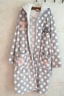 Hooded robe pajamas Female flannel leisure wear Bathrobe cartoon supplier