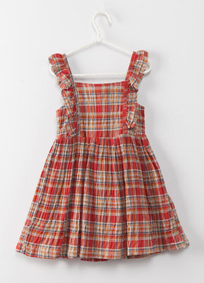 2-6year girls Summer dresses  100% cotton plaid skirt with shoulder-straps supplier