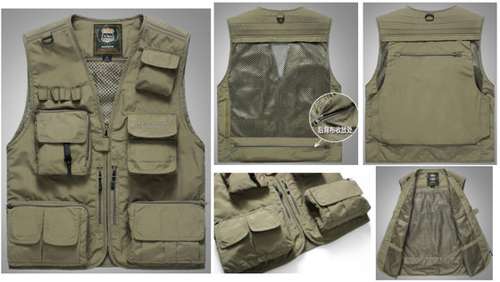 Fshion  Multi Pocket Vest for mens supplier