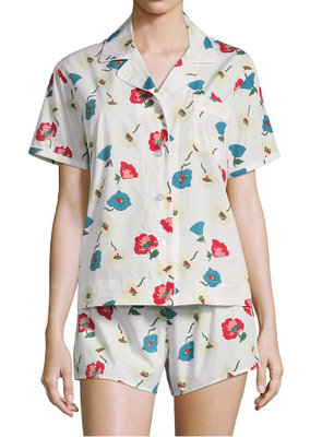 Summer Printed short sleeve and short pants  sleepwear   Leisure nightgown for women supplier