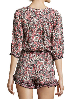 Summer Cotton romper featuring a printed design nightdress for women supplier