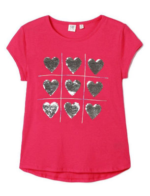 Latest design reversal sequins pattern  short sleeve T-shirt for grils supplier