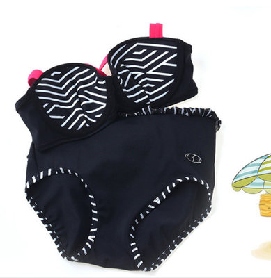 Fashion Three-piece Sexy Stripe Printed Swimsuit  Bikini supplier