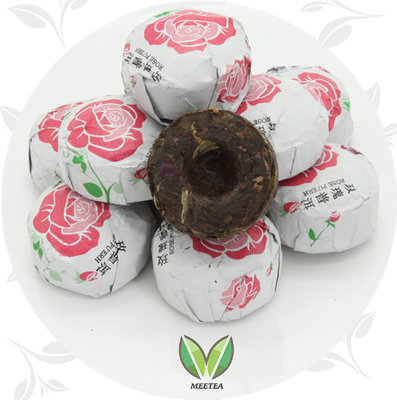 Flower Flavor Compressed Fermented Ripe Pu'er Tea Puerh Cake Tea