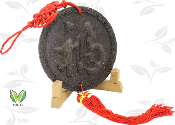 Chinese knot shape ripe Puer brick tea weight loss