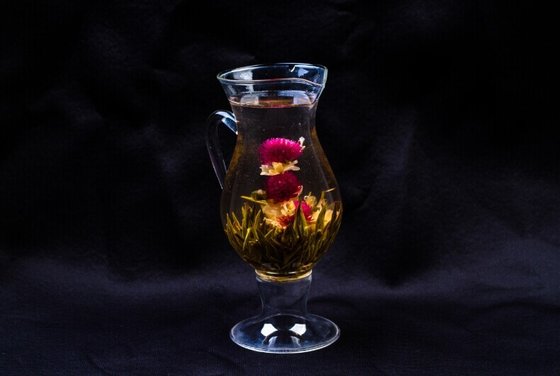 Custom gift box package dried Jasmine flowering tea organic blooming slimming tea