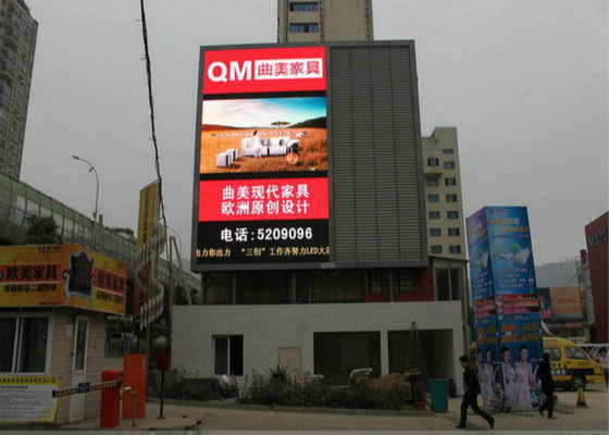P6 32x32 Outdoor Advertising LED Display Fixed Installation For Large Building