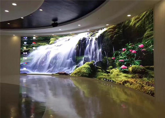 P3 Curve Indoor Advertising LED Display Screen Fixed Installation For Public Places