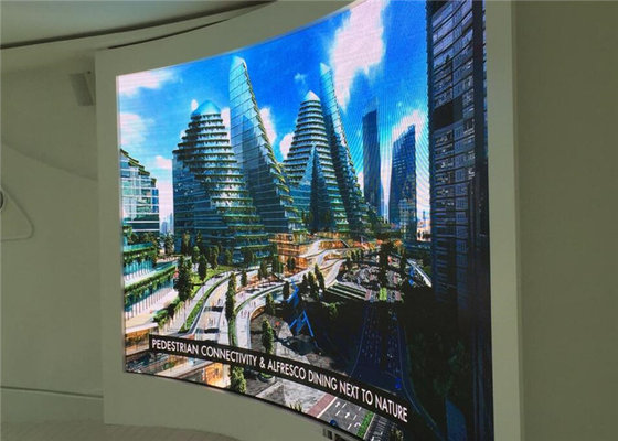 Indoor P3mm Curved LED Video Wall Screen Energy Saving For Commercial Advertising