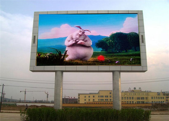 DIP P16 Outdoor Advertising LED Display Unique PCB Design With Full Color RGB Pixels