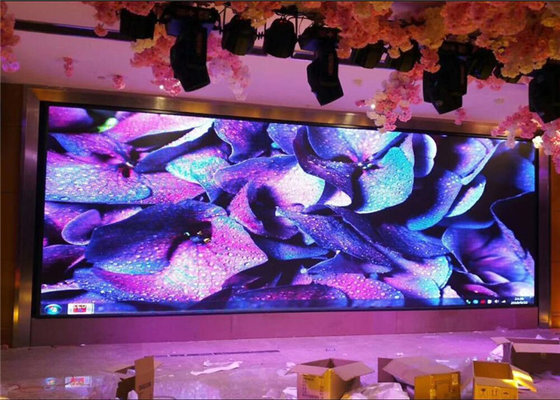 Indoor Wall Mounted LED Video Wall Screen Energy Saving With Front Service Cabinet