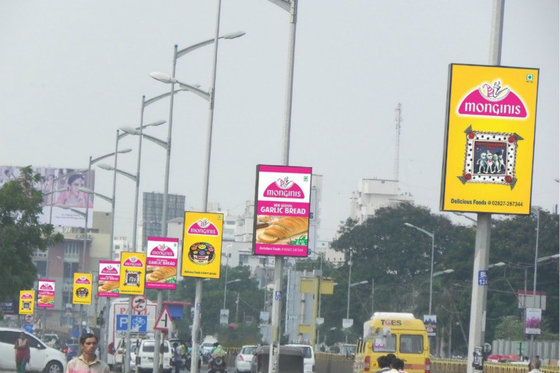 Easy Installation Creative LED Screen P3 P4 P5 P6 P8 P10 Street Lighting Pole LED Display