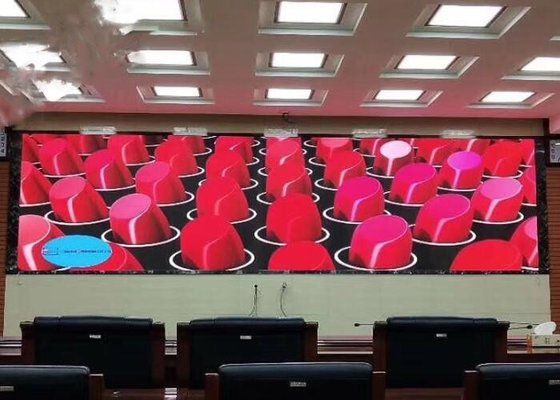 HD Ratio Indoor Full Color LED Display Screen , P1.875 Conference Room Video Wall