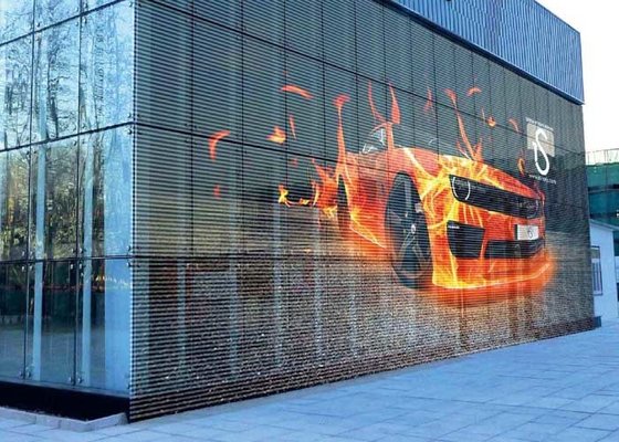 P7.8 Glass Wall LED Screen High Transparency Energy Saving For Window