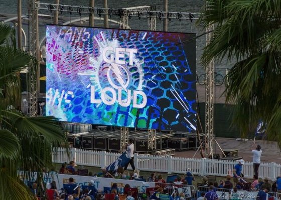 Pixel Pitch 4.81mm Outdoor Rental LED Display With 500x1000mm Cabinet