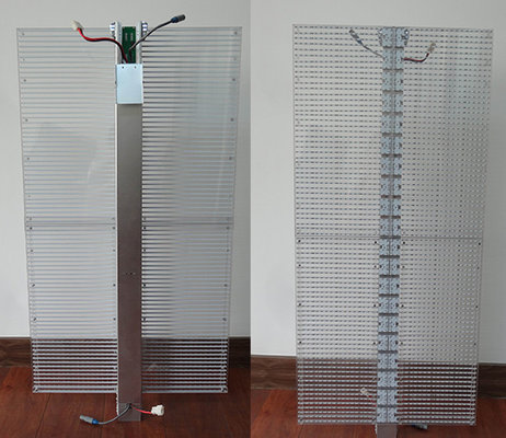 P3.9 Glass Wall LED Screen Light Weight Wide View Angle With 70% Transparency