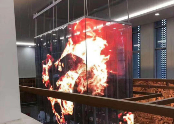Transparent Glass Wall LED Screen P7.8 Full Color Advertising Video Wall 3840hz