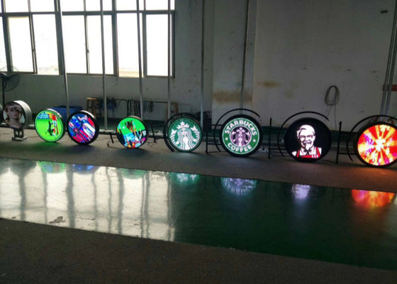Digital Round Led Display Logo Sign Screen Dual Sided For Store / Bar Advertising