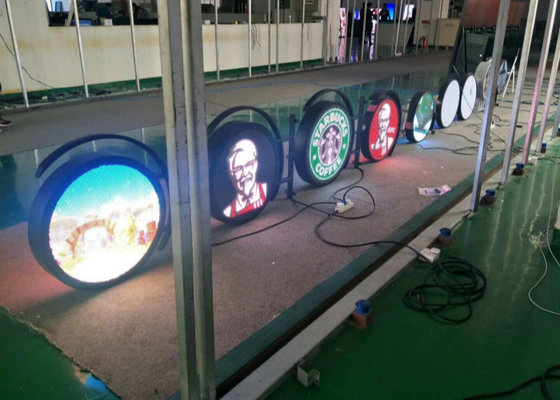 P4.6 P8 Circular Creative LED Screen Store / Bar Advertising With App Control