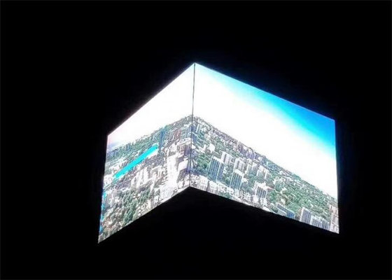P6 P8 P10 Outdoor Advertising LED Display 5500 Nits With Special Corner Design