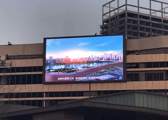 Front Service P10 Outdoor Advertising LED Display High Brightness DIP346 IP65
