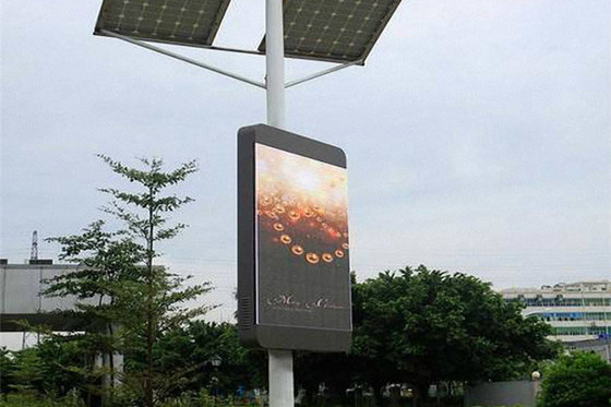 P4 Outdoor Creative LED Screen 3G 4G Led Display Light Pole At Road Side Advertising