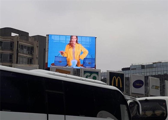 Outdoor LED Curtain Video Wall 8000 Nit Brightness For Large Buildings