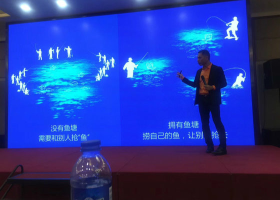 High Resolution P4 SMD LED Display Wall 1500 Nits Brightness Front / Rear Service Method