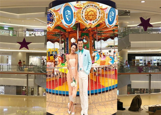 P3 Indoor Wall Mounted Led Display , Round Frame Led Display Board For Advertising
