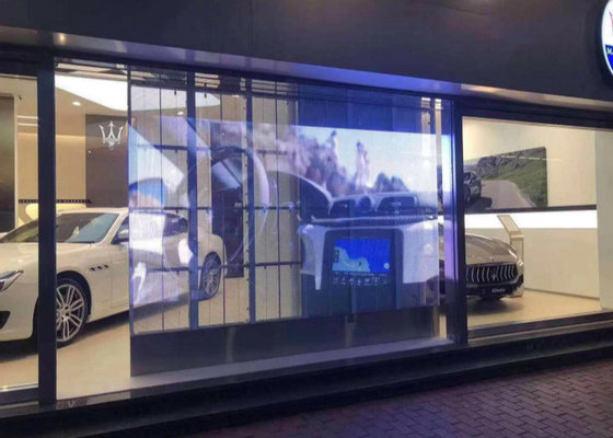 Transparent Glass Wall LED Screen P7.8 Full Color Advertising Video Wall 3840hz
