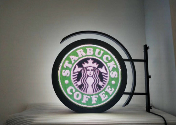 Digital Round Led Display Logo Sign Screen Dual Sided For Store / Bar Advertising
