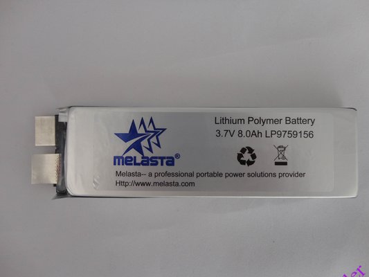 3.7V 8000mAh 35C high power LiPo rechargeable battery cell , 9.7x59x157.5mm