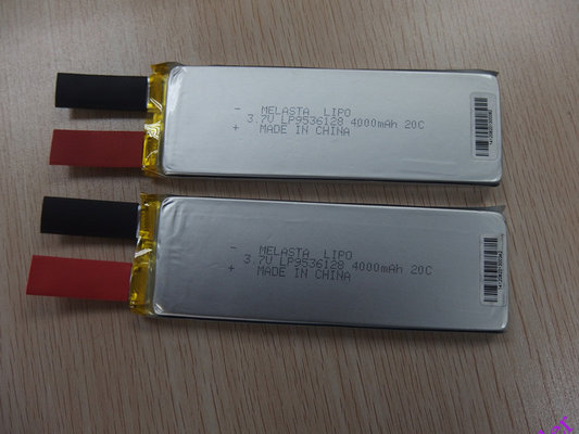 High power Polymer Li-Ion Cell: 3.7V 4000mAh (LP9536128-20C, 14.8Wh, 80A rate)