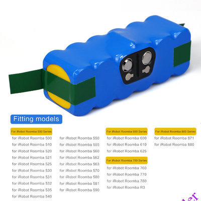 14.8V 6400mAh Li-ion Batteries for Irobot Vacuum Cleaner Roomba 500 600 700 800 Series