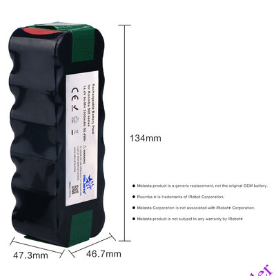 14.4V 3.5Ah Ni-MH Vacuum Battery for iRobot Roomba 500Series 510 530 531 532 533 535 536 540 545 550 552 560 562 570 580