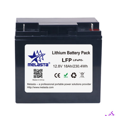 12.8V 18Ah LiFePo4 battery pack for AGM lead acid battery replacement