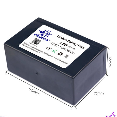 ＞2000 cycles 12.8V 7.5Ah LiFePo4 lithium battery pack for UPS, solar lighting