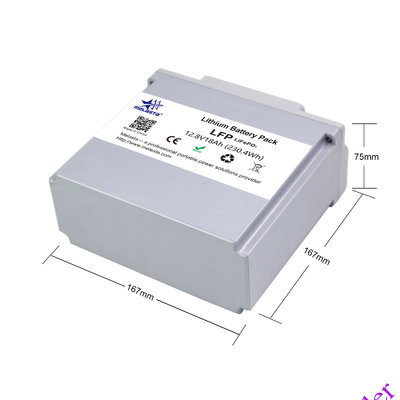 Lithium Battery Pack LFP LiFePO4 12.8V 18Ah 230.4Wh with grey color case